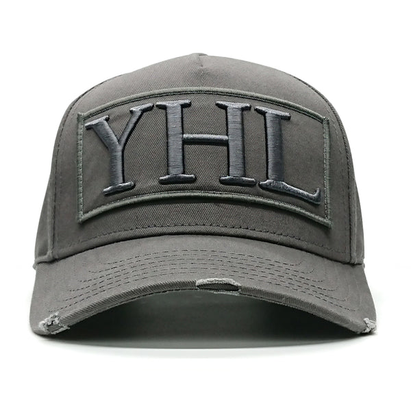 YoungHotLoaded | Grey YHL Logo Canvas Trucker Hat
